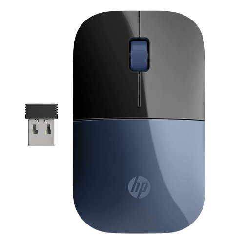 HP Bežični miš Z3700 (Plava/Crna) 7UH88AA USB nano prijemnik, Optički, 1200 DPI, Alkalna baterija
