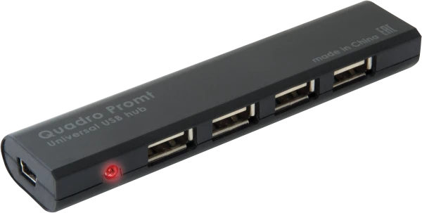 USB Hub 4 port Defender 2.0 Black Quadro Promt