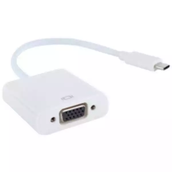Adapter USB 3.1 Tip C - VGA M/Ž e-Green beli