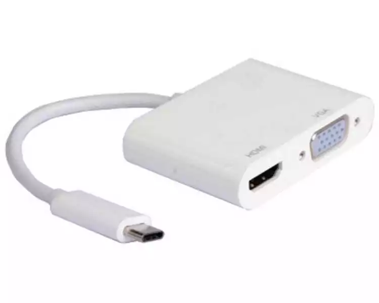 Adapter USB 3.1 Tip C - HDMI+VGA m/f