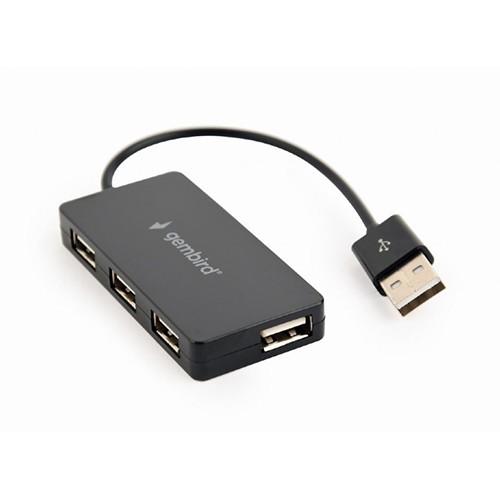 Gembird 4-port USB hub, black | UHB-U2P4-04