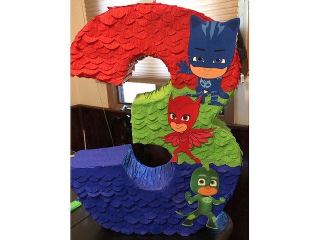 PJMasks, pinata, broj