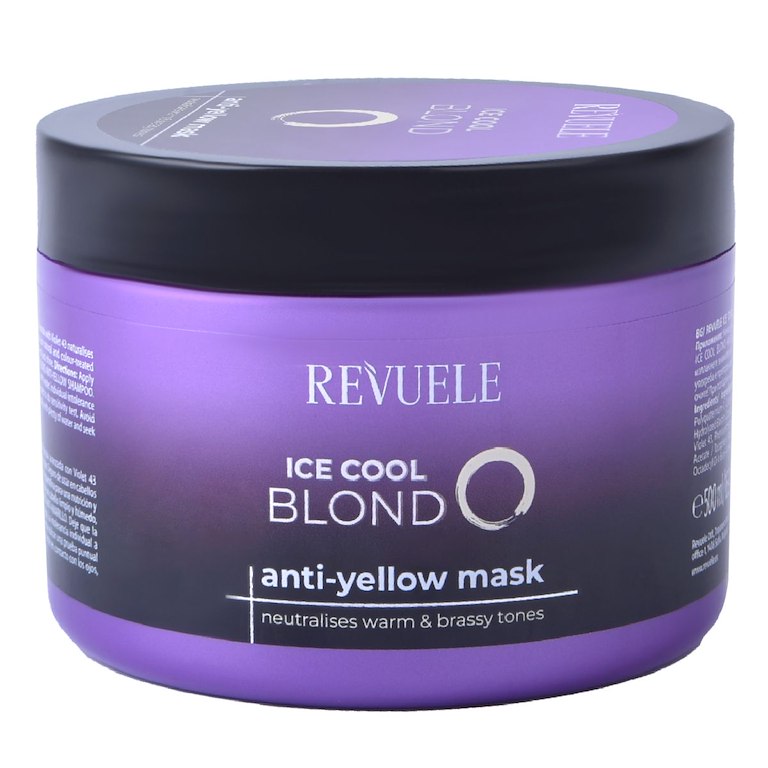 Maska protiv neželjenih žutih i narandžastih tonova REVUELE Ice Cool Blond 500ml