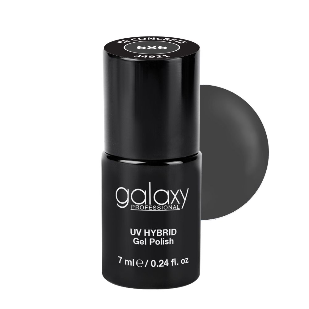 Trajni lak za nokte UV/LED GALAXY Hybrid 7ml Be Concrete S686