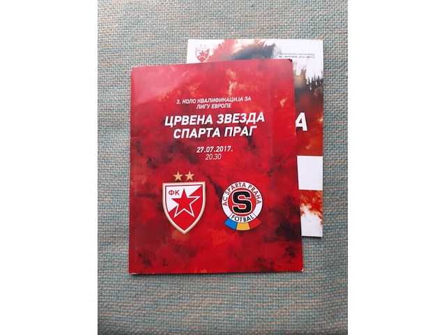 Program utakmice Crvena zvezda Sparta Prag