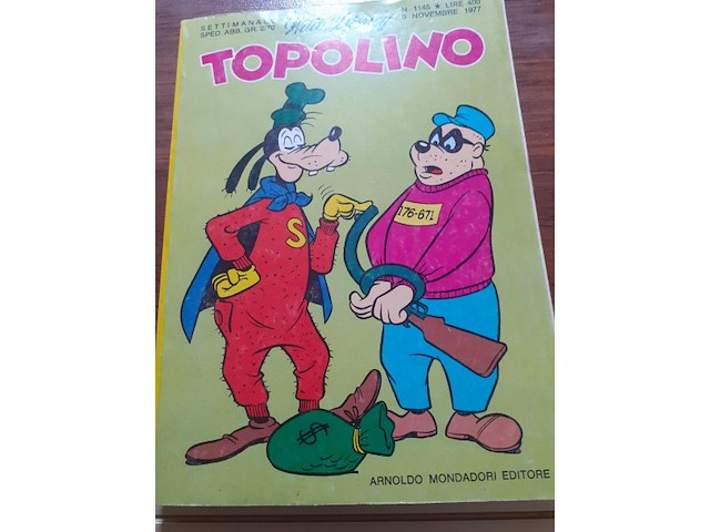 Topolino.Walt Disney.N 1145,Godina Izdanja 1977