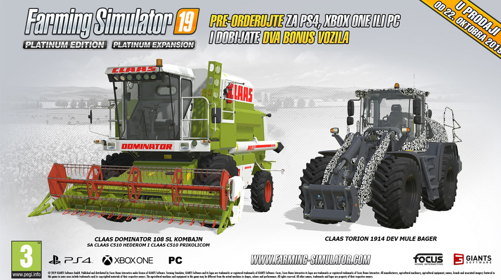 XBOXONE Farming Simulator 19 - Platinum Edition