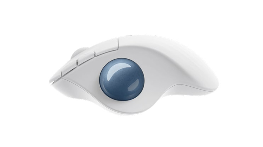 M575 Ergo Wireless Trackball Mouse White