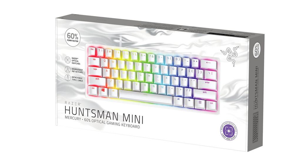 Huntsman Mini Mercury Edition 60% Opto-Gaming Keyboard (Linear Red Switch)