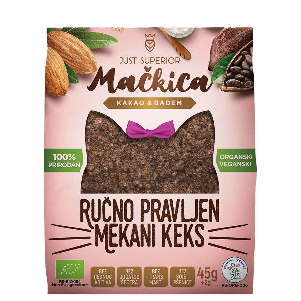 Organski Veganski Keks Mačkica – 45g