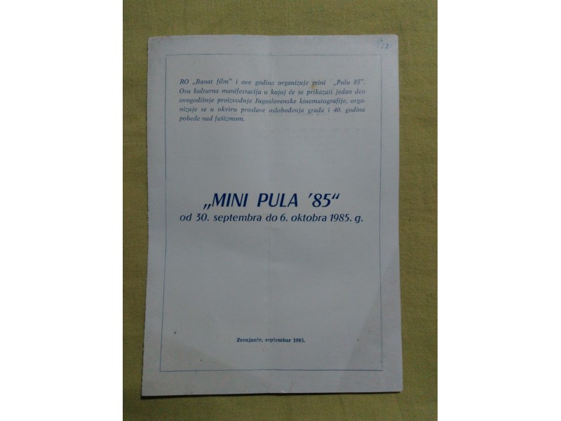 Mini Pula 85 u Zrenjaninu