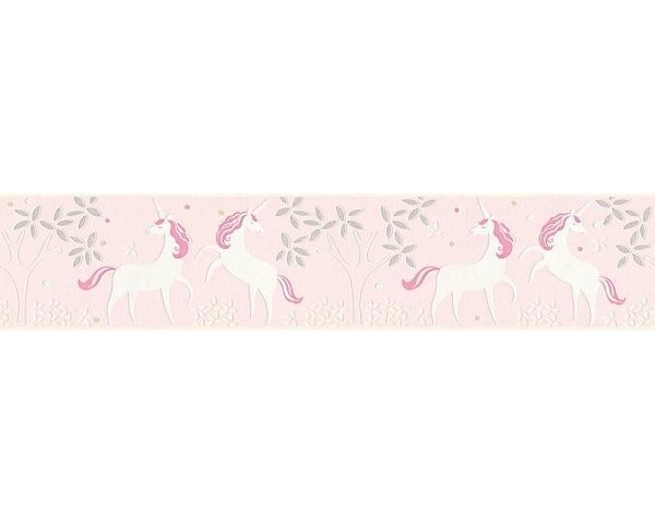 A.S. CRÉATION BORDER «CHILD MOTIF, METALLIC, PINK, SILVER, WHITE» 369903