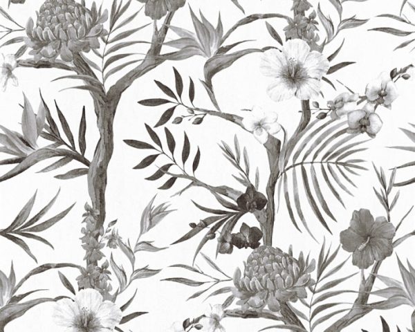 A.S. CRÉATION WALLPAPER «JUNGLE, BLACK, GREY, WHITE» 362022