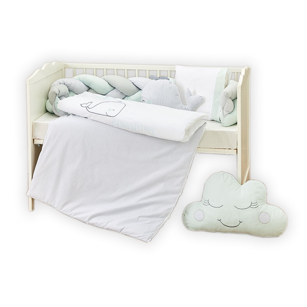 Bebetto posteljina za krevetac zelena L22U436