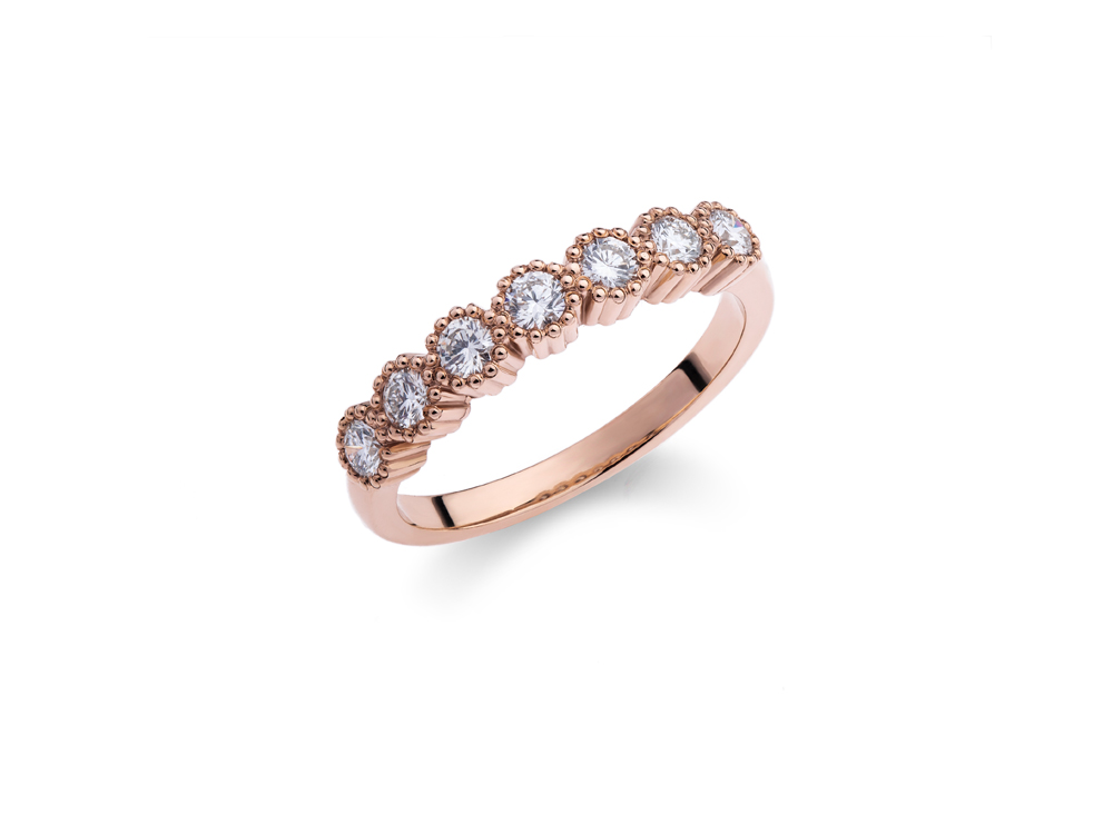 Fairytale Rose prsten sa sedam dijamanata