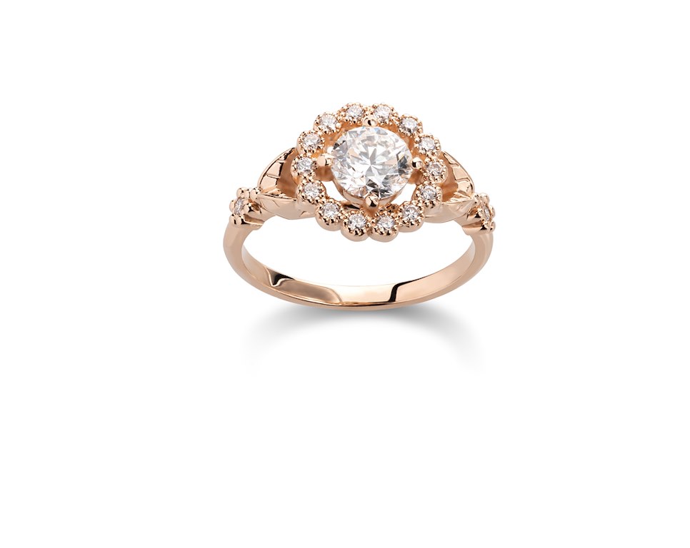 Unikatni Fairytale Rose prsten sa dijamantima