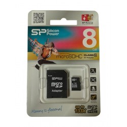 SILICON POWER TW MEMORIJSKE KARTICE 8GB MICRO SDHC UHS-I U1 CLASS10+ADAPTER/SR104/SP