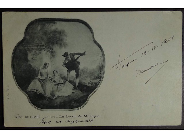 MILAN GROL - potpis na razglednici iz 1901