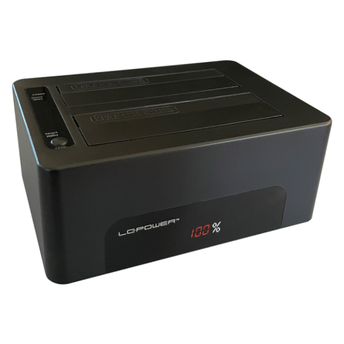 LC-POWER LC-DOCK-U3-V - 2.5" ili 3.5", SATA I / II / III, USB 3.0, Aluminijum, plastika