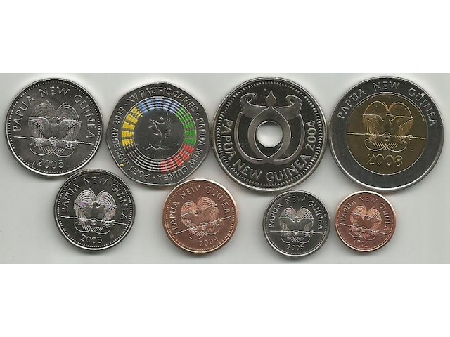 Papua New Guinea 2004/15. Kompletan set kovanica UNC