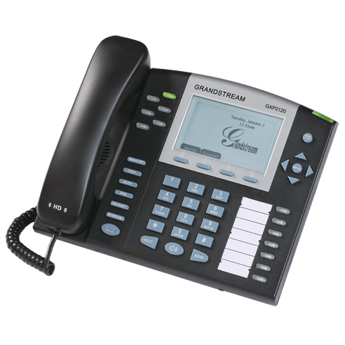 Grandstream-USA GXP-2120 Enterprise 6-line/6-SIP VoIP HD sekretarski telefon, LCD 230x160 displej i 2 x UTP porta 10/100Mb/s, PoE