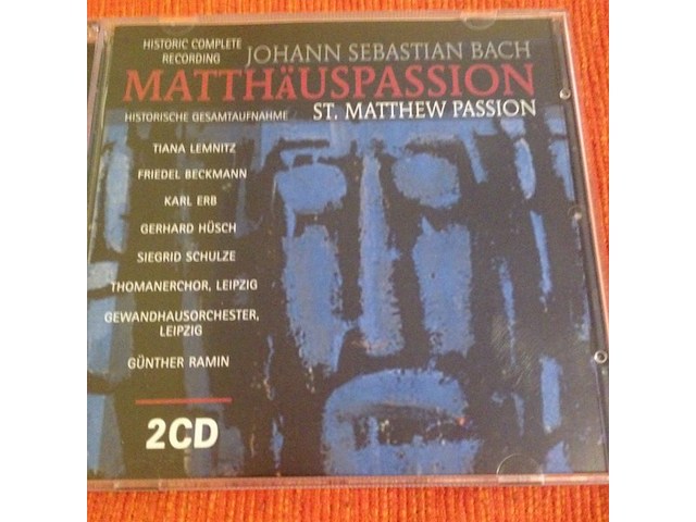 2  CD-a  J. S. BACH St. Matthew Passion