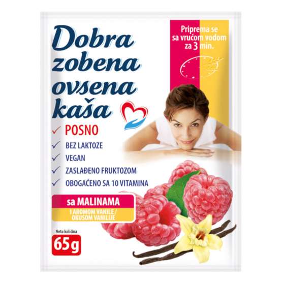 Ovsena kaša DOBRA malina I vanila 65g