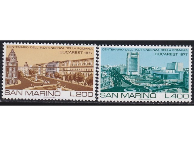 San Marino 1977 Gradovi Bukurešt čisto