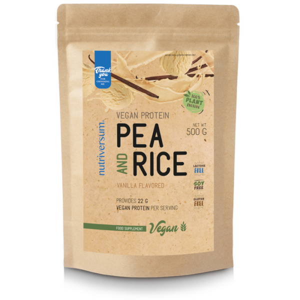 Vegan protein Pea & Rice 500g – Nutriversum