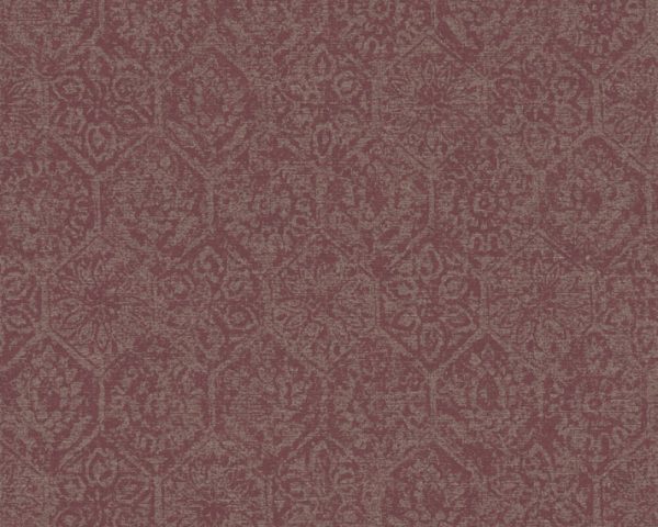 A.S. CRÉATION WALLPAPER «BAROQUE, METALLIC, RED» 380224