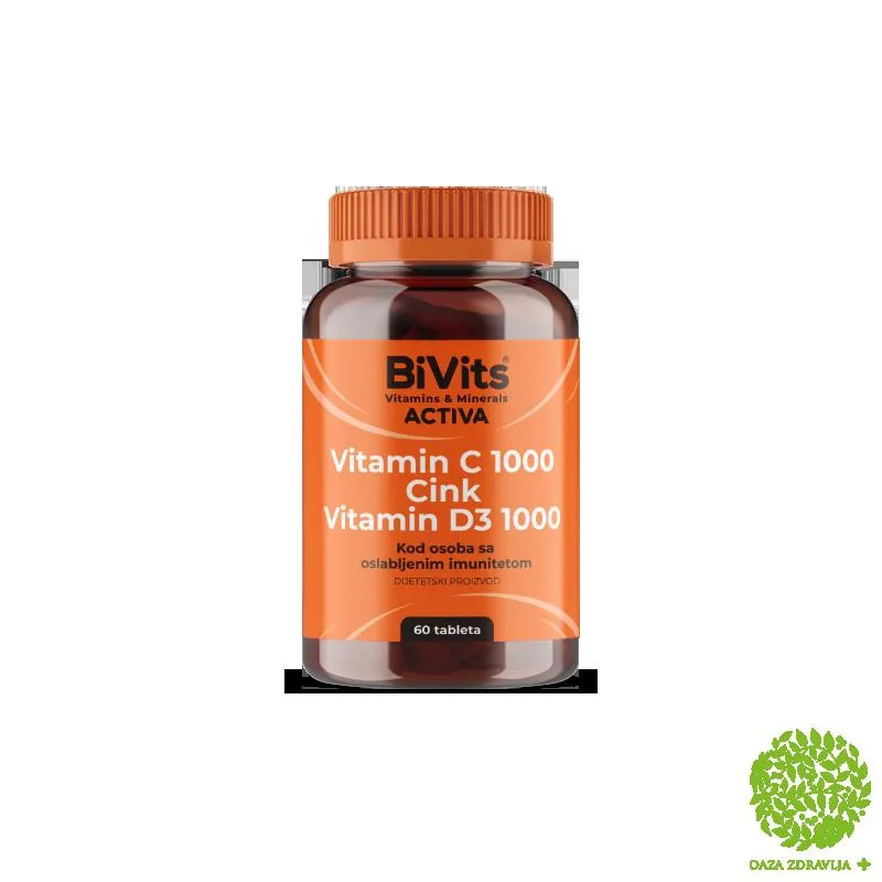 BIVITS ACTIVA VITAMIN C1000+D3 60 tableta