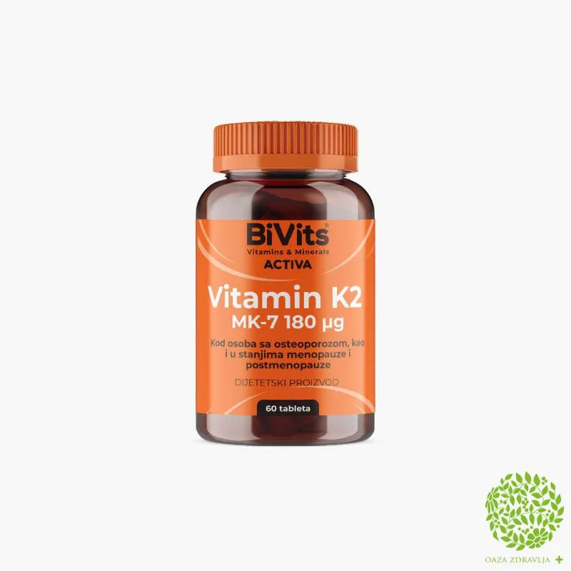 BIVITS ACTIVA VITAMIN K-2 MK7 180mcg 60 tableta