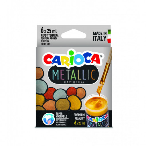 Metallic tempera 6x25ml Carioca