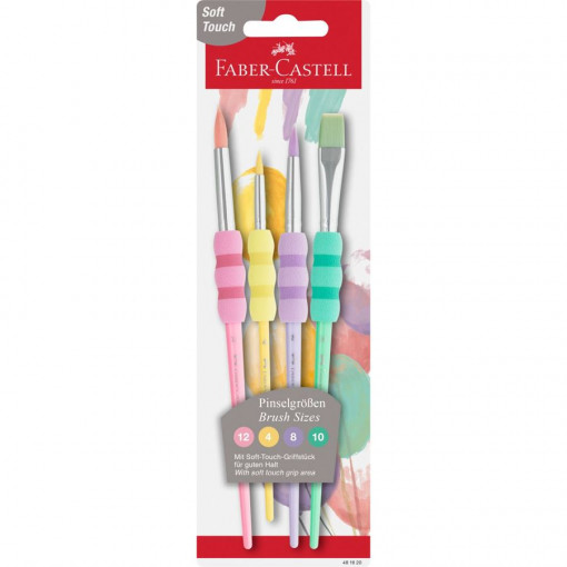 Faber Castell četkice SOFT GRIP set 1/4 PASTELL