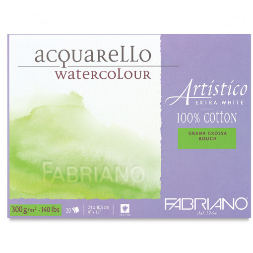 Blok Watercolour Artistico traditional white 23x30,5cm 20L 300g (rough/grana grossa) Fabriano 19022330
