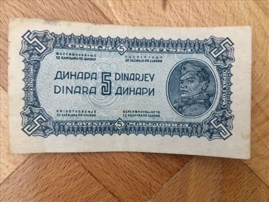 5 dinara 1944