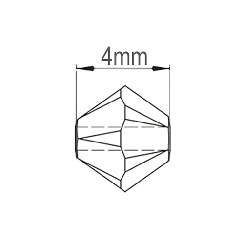 MC04_Biconus 4mm 00030/20001 Crystal AB (18kom)
