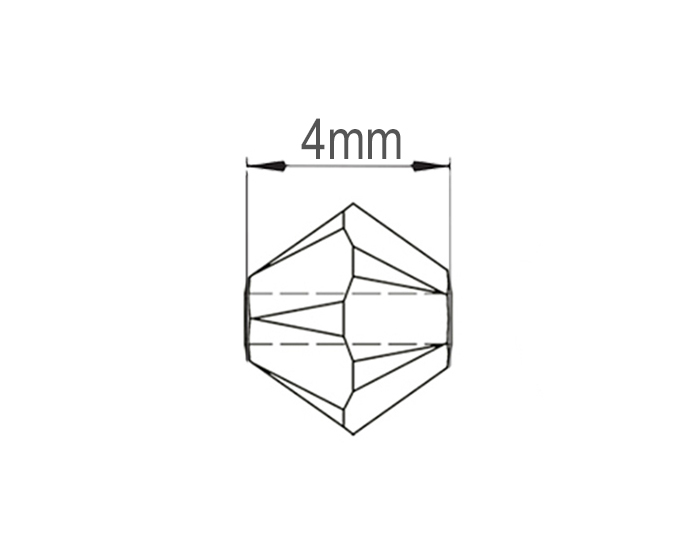 MC04_Biconus 4mm 00030/20019 Crystal AB Matted (18kom)