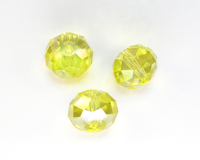 Rondelle 8x10mm 805 Yellow Plated (1kom)