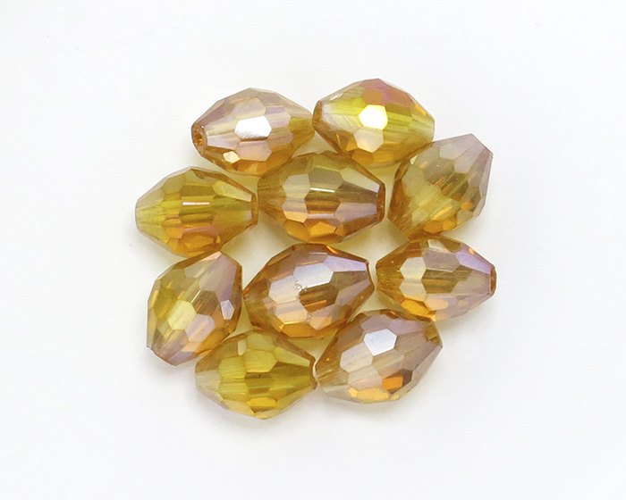 NK-103 Oval 8x6mm Goldenrod Rbw Plated (10kom)