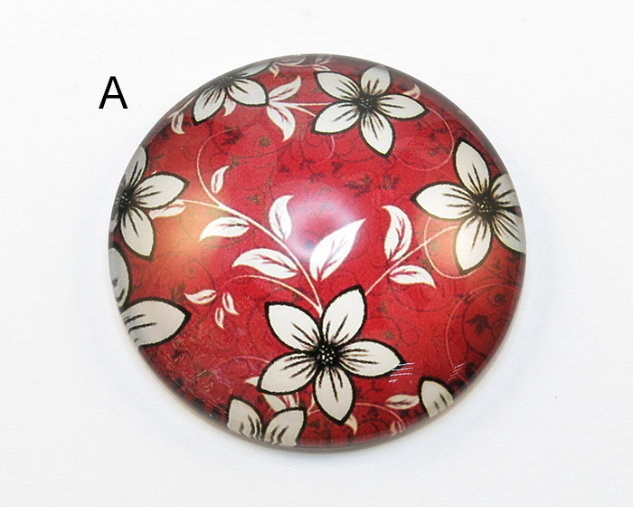 Cabochon 35mm – (02) Floral motiv (1kom)