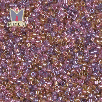 DB0982 Miyuki Delica 11/0 Lined: Purple-Salmon Mix (5gr)