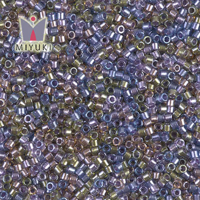 DB0986 Miyuki Delica 11/0 Lined: Purple-Bronze Mix (5gr)