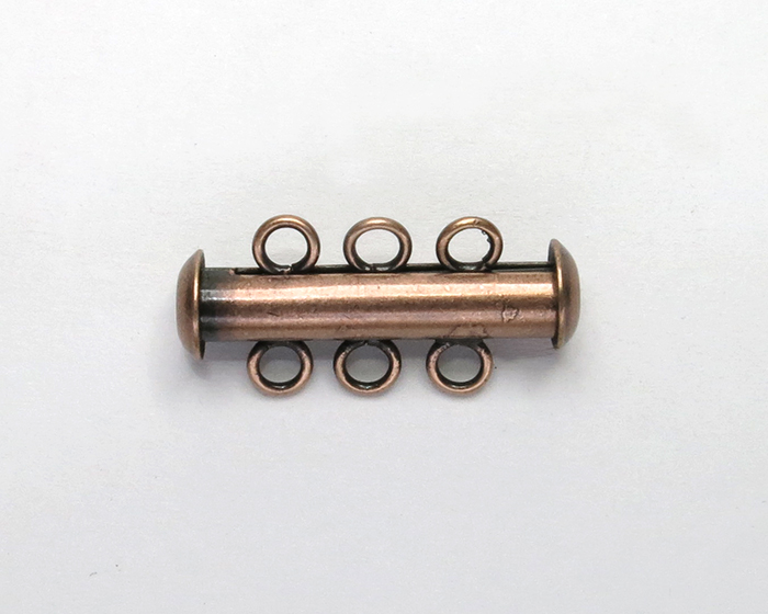 Kopča višenizna 21mm 3 niza (2) – Antique Copper (1kom)