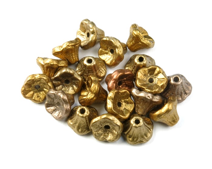 Cvetne Kapice 7x5mm K01610 Metallic Mix (20kom)