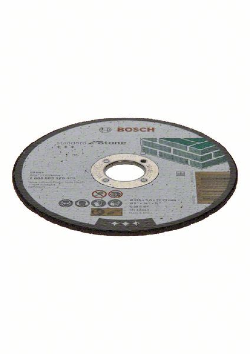 Rezna ploča ravna Standard for Stone Bosch 2608603178, C 30 S BF, 125 mm, 22,23 mm, 3,0 mm