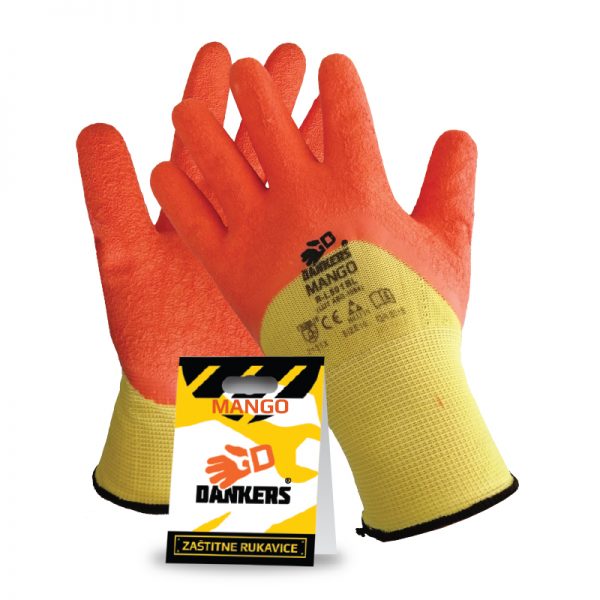 Dankers Mango Blister - bešavno pletene rukavice žute boje