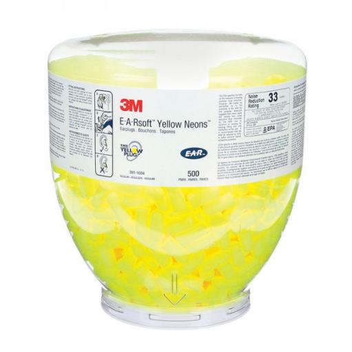 3M kontejner napunjen sa 500 pari čepića 3M E-A-R Soft Neon - za One Touch Pro