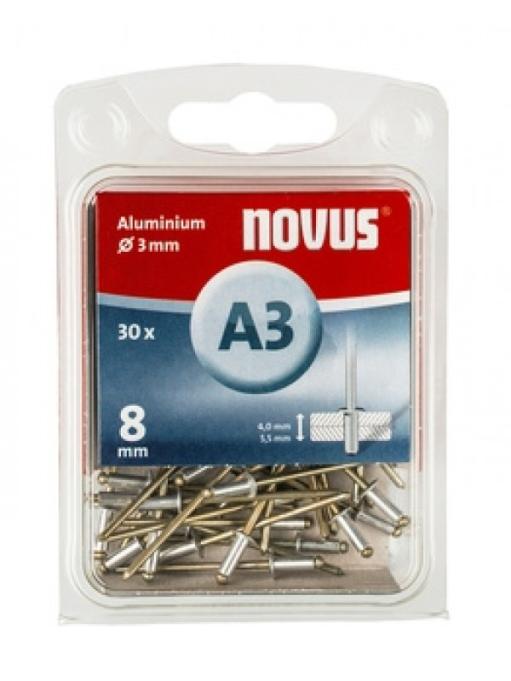 Novus Pop nitne aluminijumske A3 x 8mm 30kom, 0450021