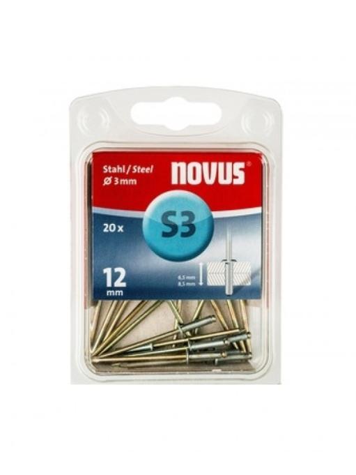 Novus Pop nitne čelične S3 x 12mm 20kom, 0450035